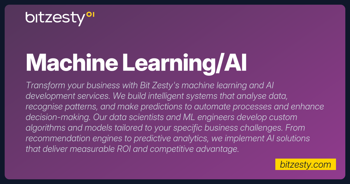 Machine Learning/AI | Software Development Company | Bit Zesty