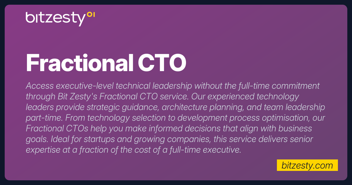 Fractional CTO | Software Development Company | Bit Zesty