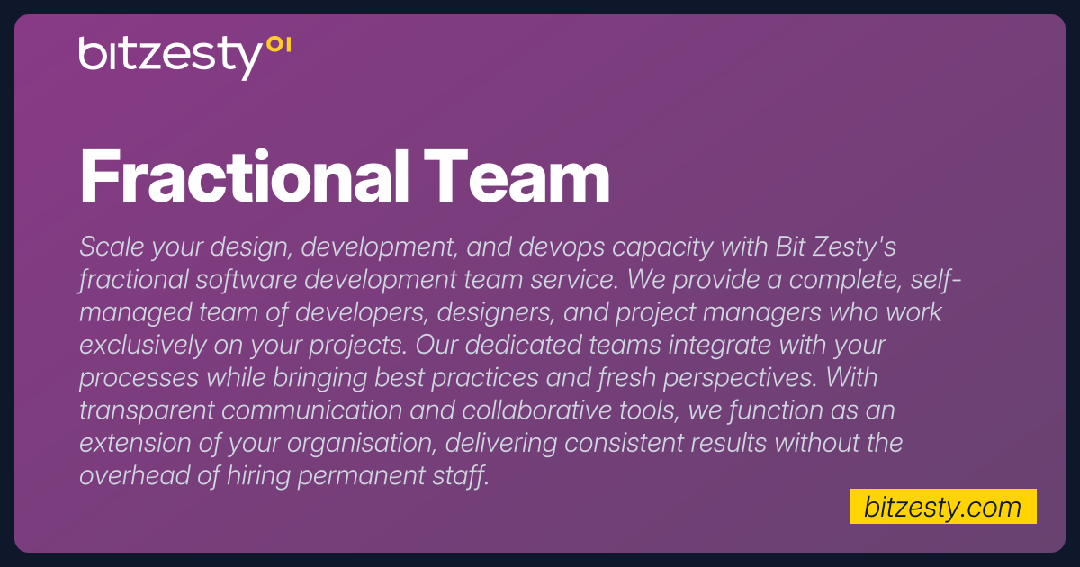 Fractional Team | Software Development Company | Bit Zesty